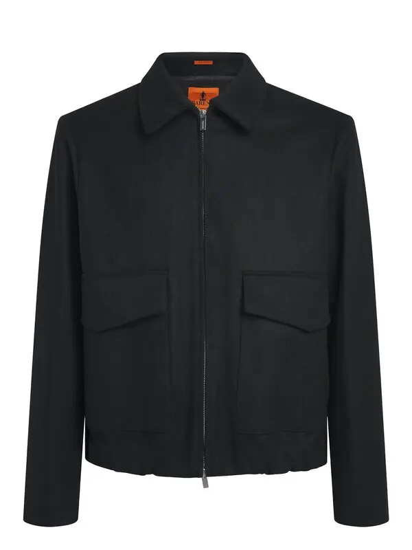 Barena Venezia Wool-blend Tailored Bomber Jacket - Black