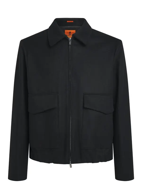Barena Venezia Wool-blend Tailored Bomber Jacket - Black