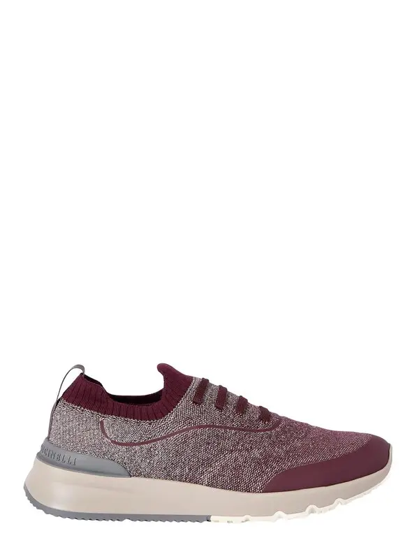Brunello Cucinelli Technical Cotton Knit Sneakers - Red