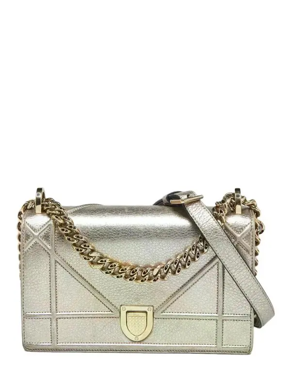 Dior 2017 Small Diorama Cannage Shoulder Bag - Gold