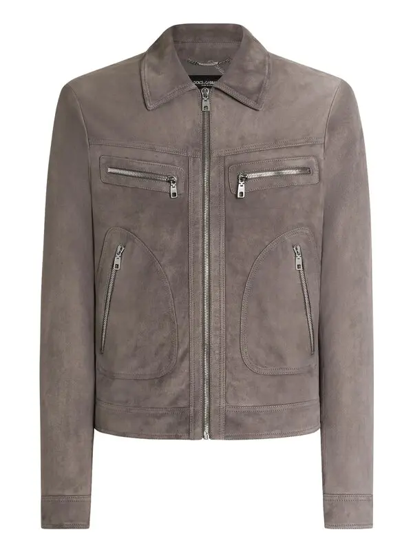 Dolce & Gabbana Giubbotto Coats And Jackets Gray - Grey