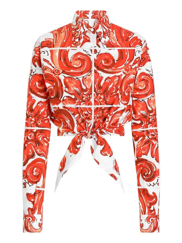 Dolce & Gabbana Majolica-print Silk Shirt - Multicolor