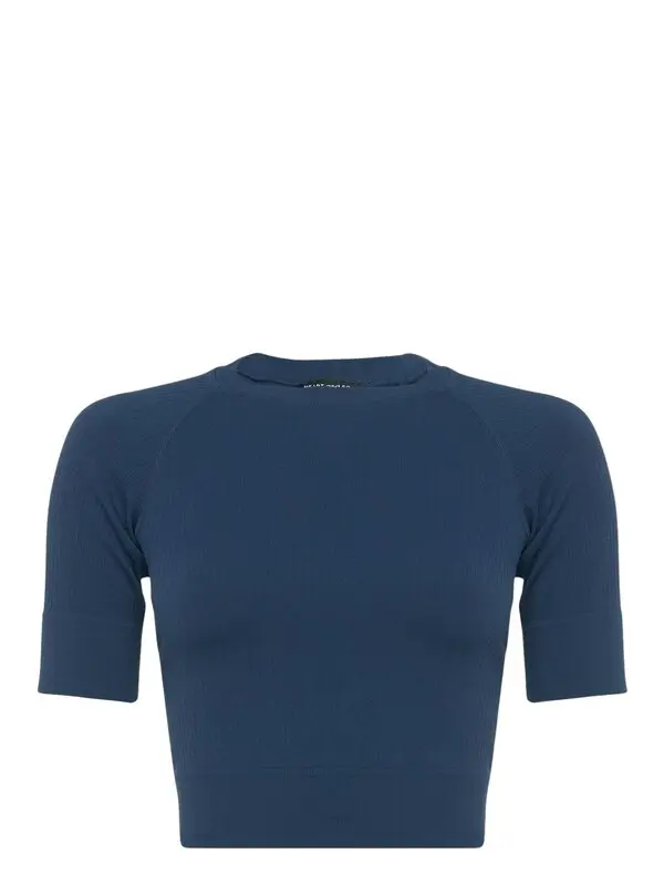 HEART AND SOUL Space Infinity Activewear Crop Top - Blue