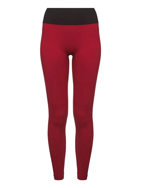 HEART AND SOUL Red / Neutrals / Black Rhubarb/black Brb High-waisted Activewear Leggings - Red/black