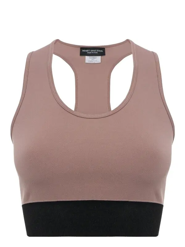 HEART AND SOUL Seamless Activewear Top - Black