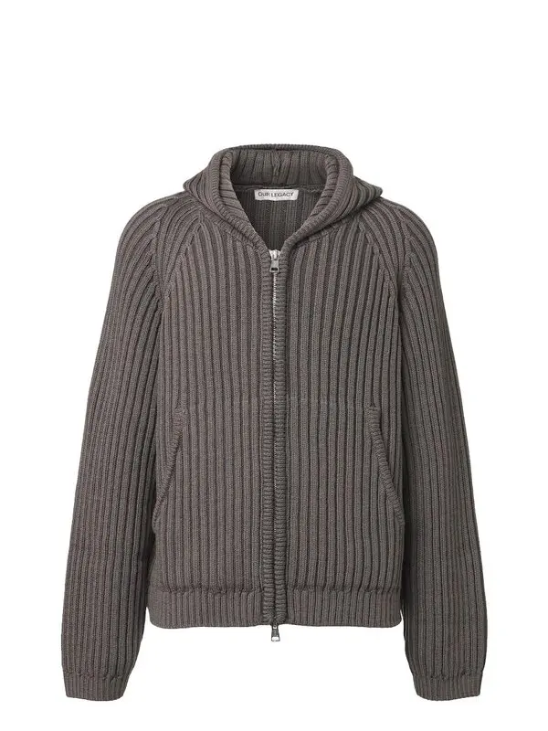 Our Legacy Level Wool Zip-up Hoodie - Grey