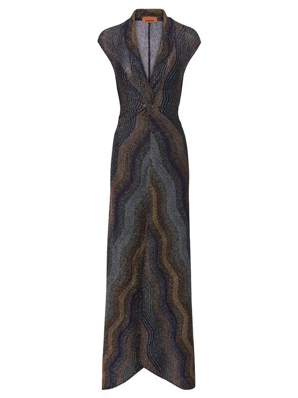 Missoni Knitted Lame Maxi Dress - Multicoloured
