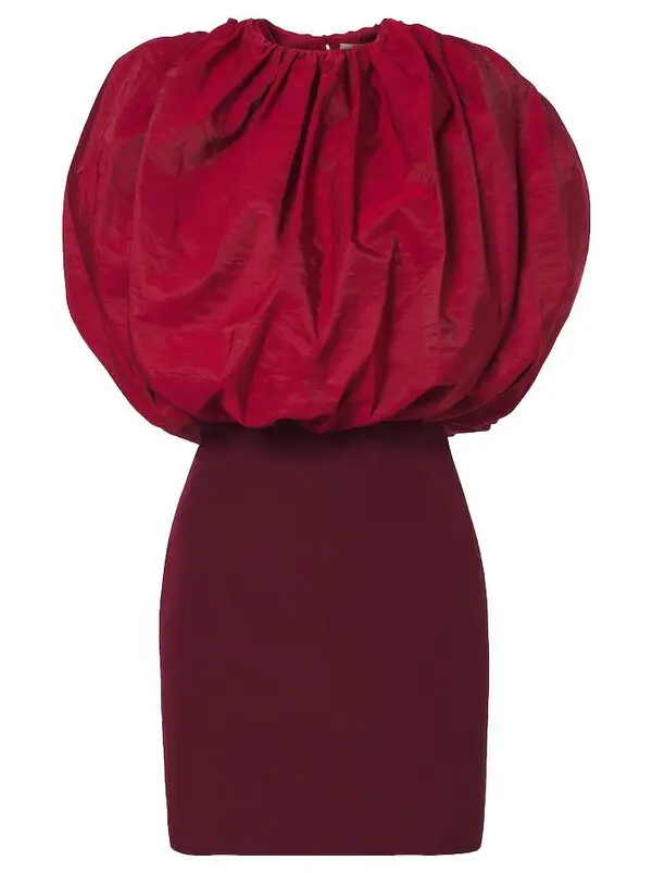 Magda Butrym Draped Silk-blend Minidress - Red