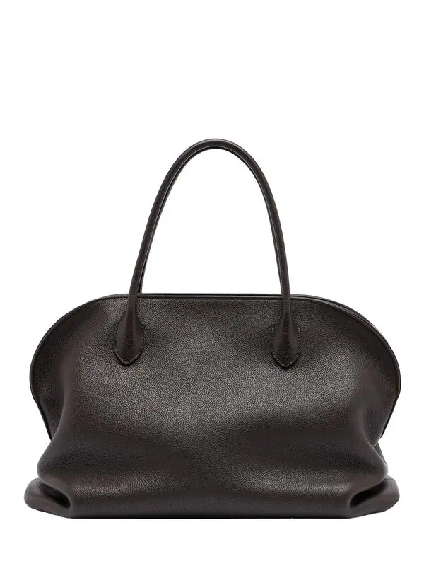 THE ROW Agnes 15 Leather Tote Bag - Brown