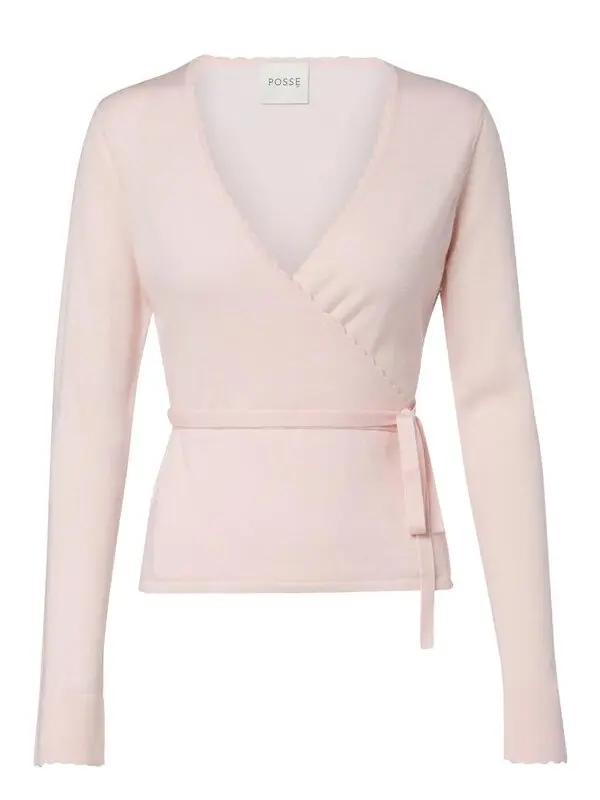 Posse Maisie Wool Wrap Top Soft - Pink