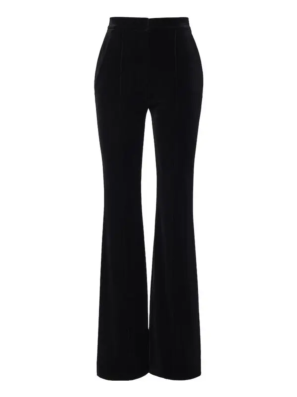 Elie Saab Velvet Flared Pants - Black