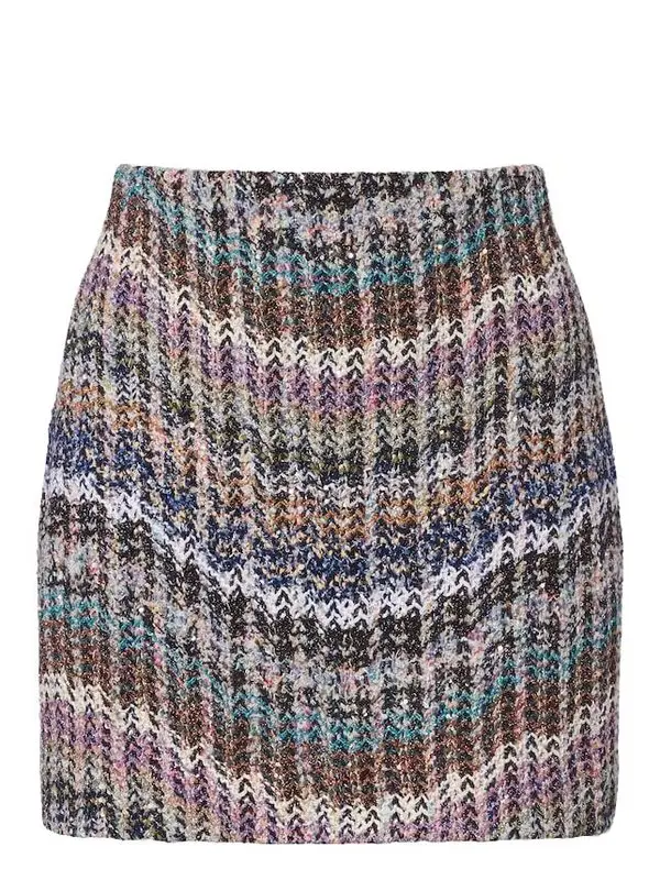 Missoni Knitted Lame Miniskirt - Multicoloured