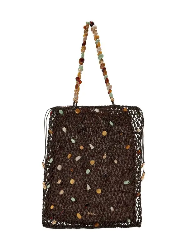 Cult Gaia Mercer Embellished Leather Tote - Black