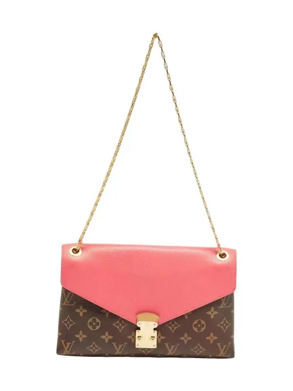 LOUIS VUITTON 2015 Pallas Chain Monogram Shoulder Bag - Brown