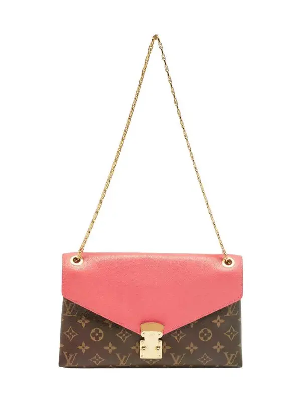 LOUIS VUITTON Monogram Canvas Pallas Chain Shoulder Bag - Brown