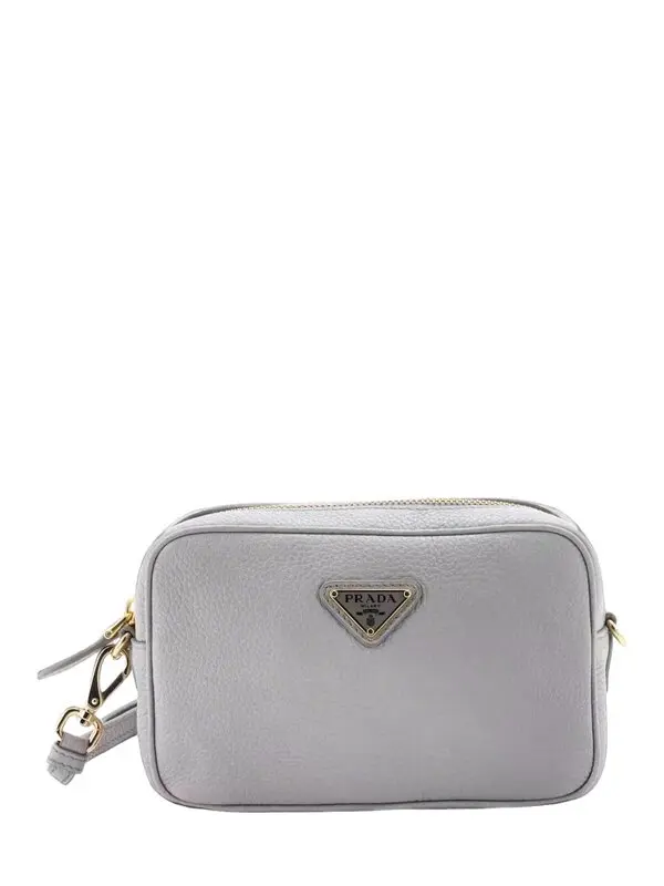 Prada Camera Bag Vitello Soft Mini Crossbody Bag - Grey
