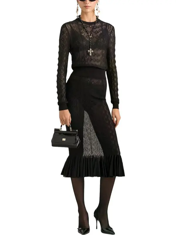 Dolce & Gabbana Lace Pullover - Black