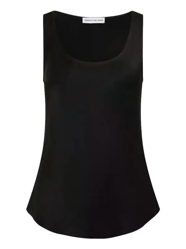 Rebecca Vallance Arille Sleeveless Satin Top - Black