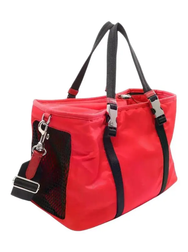 Prada 2013-2026 Re Nylon Convertible Pet Carrier Travel Bag - Red