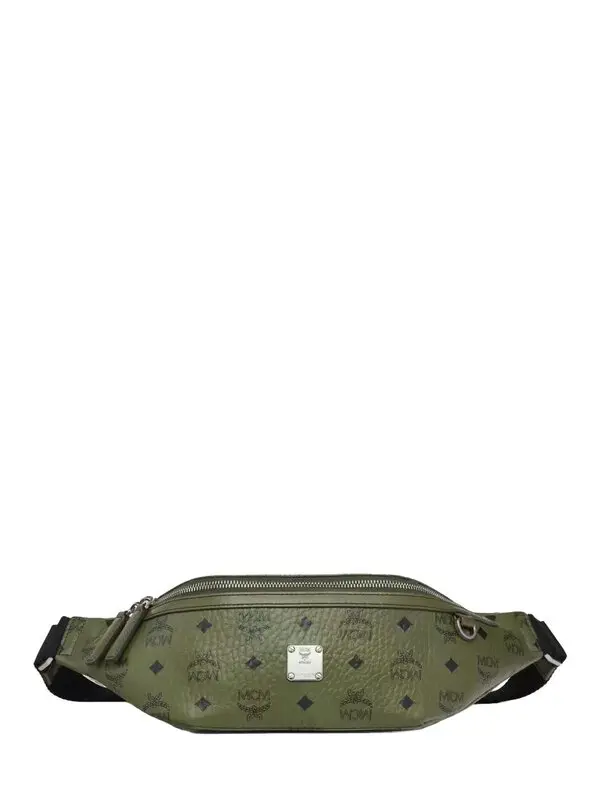 Mcm Medium Visetos Belt Bag - Green