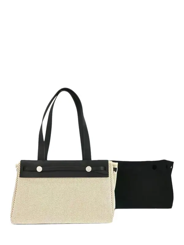 Hermès 2004 Pm Herbag Cabas Toile Officier Handbag - Neutrals