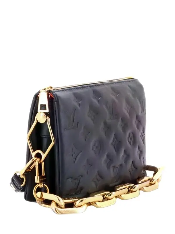 LOUIS VUITTON Coussin Bag Monogram Embossed Lambskin Bb Crossbody Bag - Black