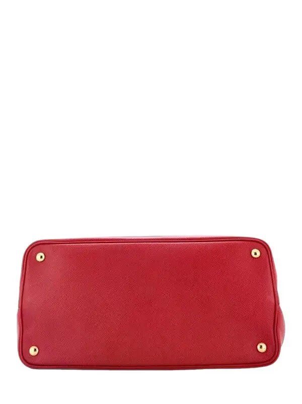 Prada Cuir Double Saffiano Leather Large Tote Bag - Red