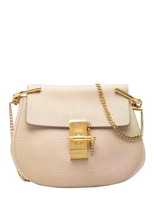 Chloé 2015 Mini Grained Lambskin Drew Crossbody Bag - Neutrals