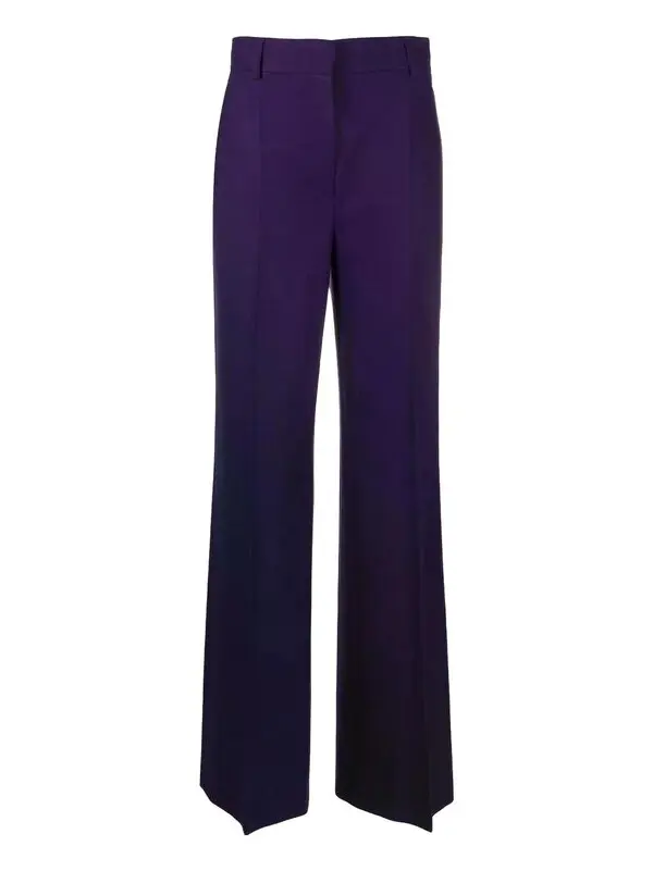 Alberta Ferretti High-waisted Tailored Trousers - Purple