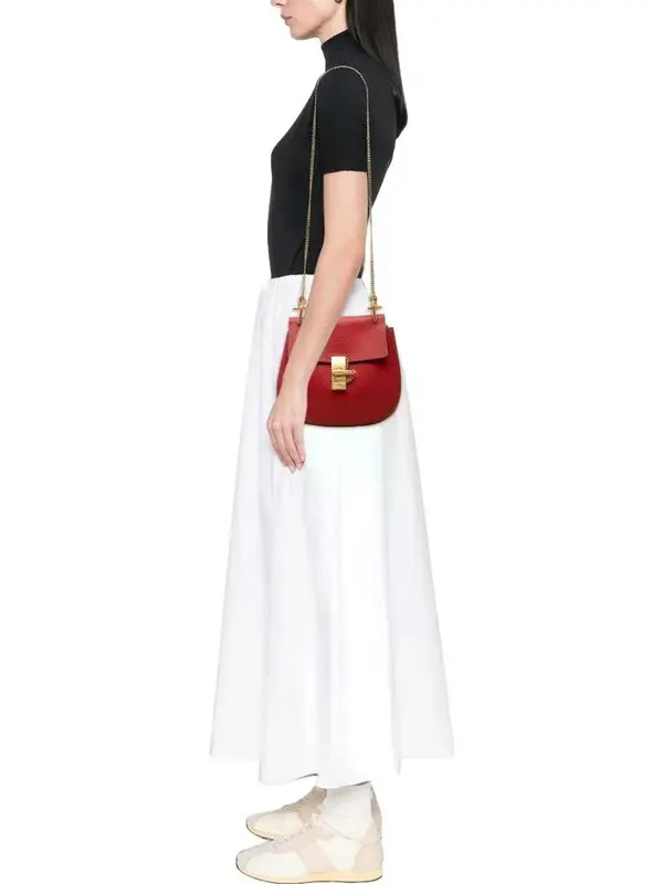 Chloé 2016 Small Leather Drew Crossbody Bag - Red