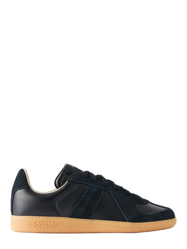 ADIDAS ORIGINALS Bw Army Suede-trimmed Leather Sneakers - Black