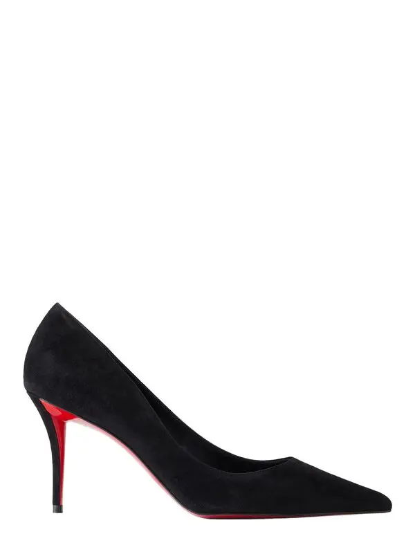 CHRISTIAN LOUBOUTIN Miss Z 80 Suede Pumps - Black