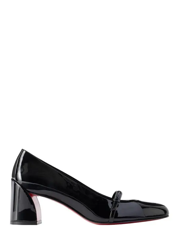 CHRISTIAN LOUBOUTIN Jane Nina 55 Patent-leather Pumps - Black