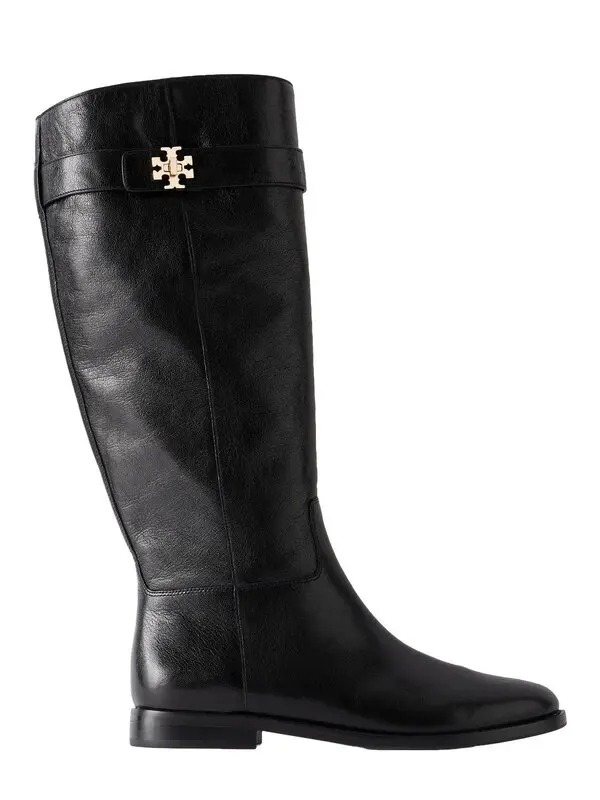 Tory Burch Fellini Leather Knee Boots - Black