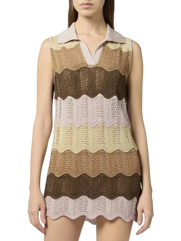 Philipp Plein Sleeveless Polo Mini Dress - Fuchsia