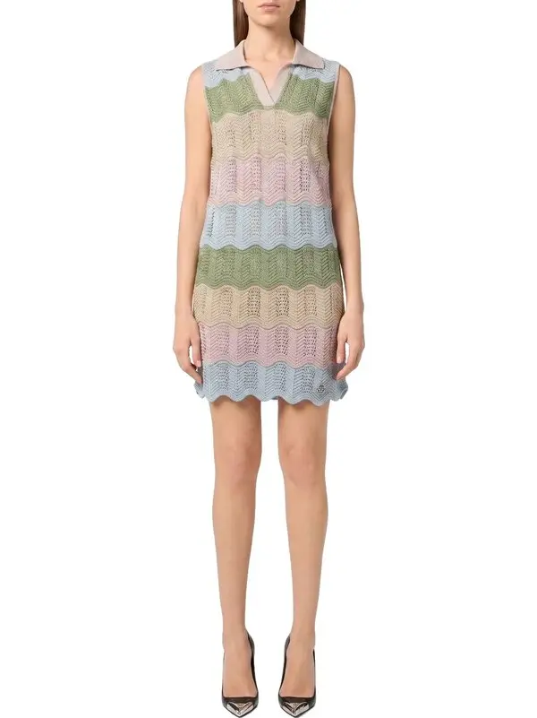 Philipp Plein Sleeveless Polo Mini Dress - Multicolor