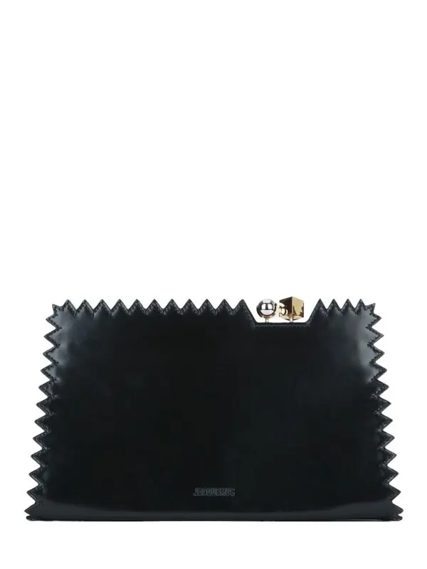 Jacquemus Le Salon Textured Edge Clutch - Black