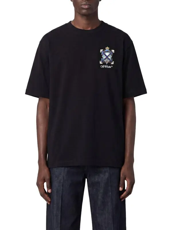 Off-White Jewel Arrow Skate Cotton T-shirt With Rear Logo - Black