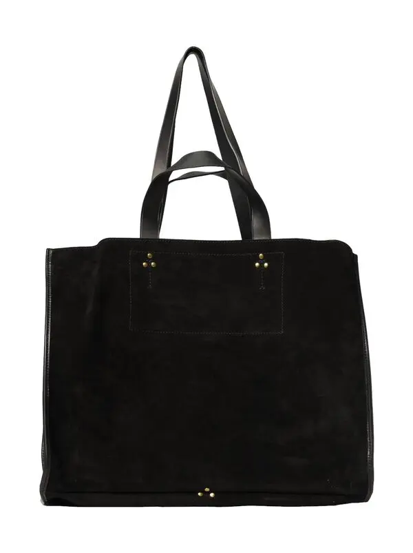 Jérôme Dreyfuss Leon Large Suede Calfskin Tote Bag - Black