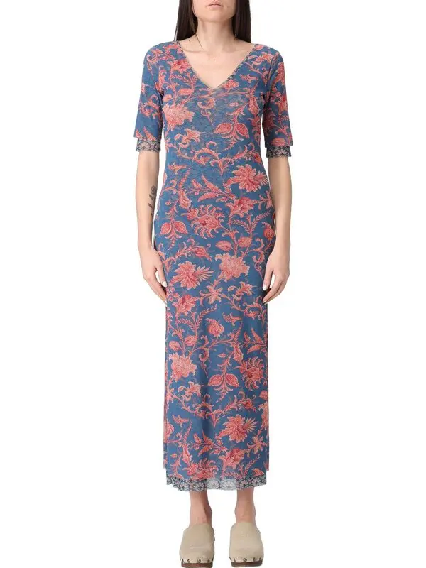 Etro Printed Midi Dress - Blue