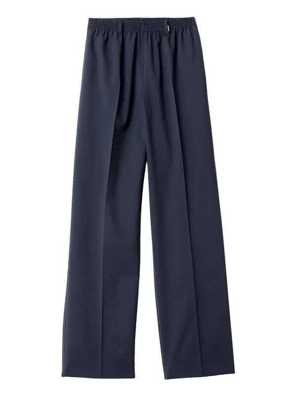 Miu Miu Stretch Wool Trousers - Navy