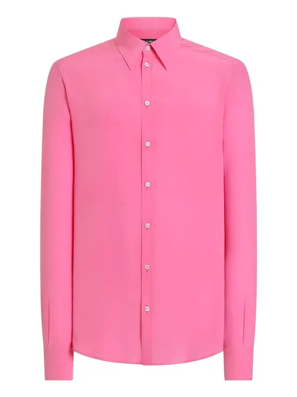Dolce & Gabbana Crêpe De Chine Martini Shirt Shirts - Fuchsia