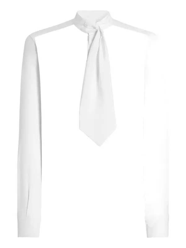Dolce & Gabbana Crêpe De Chine Martini Shirt Shirts - White