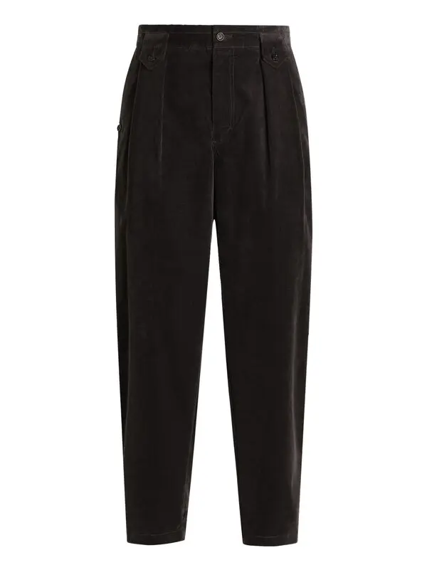 Dolce & Gabbana Velvet Pleated Trousers - Grey