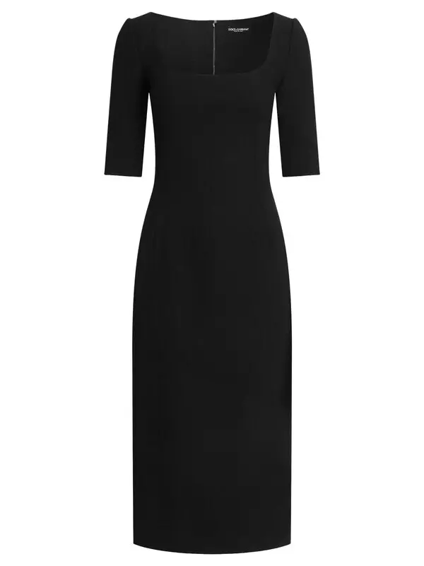 Dolce & Gabbana Double Wool Crêpe Dress Dresses - Black