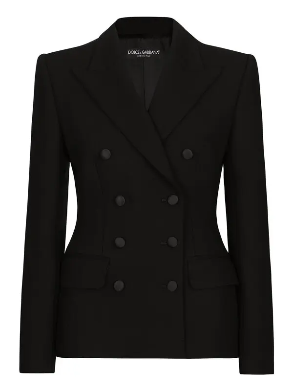 Dolce & Gabbana Double-breasted Wool Blazer - Black