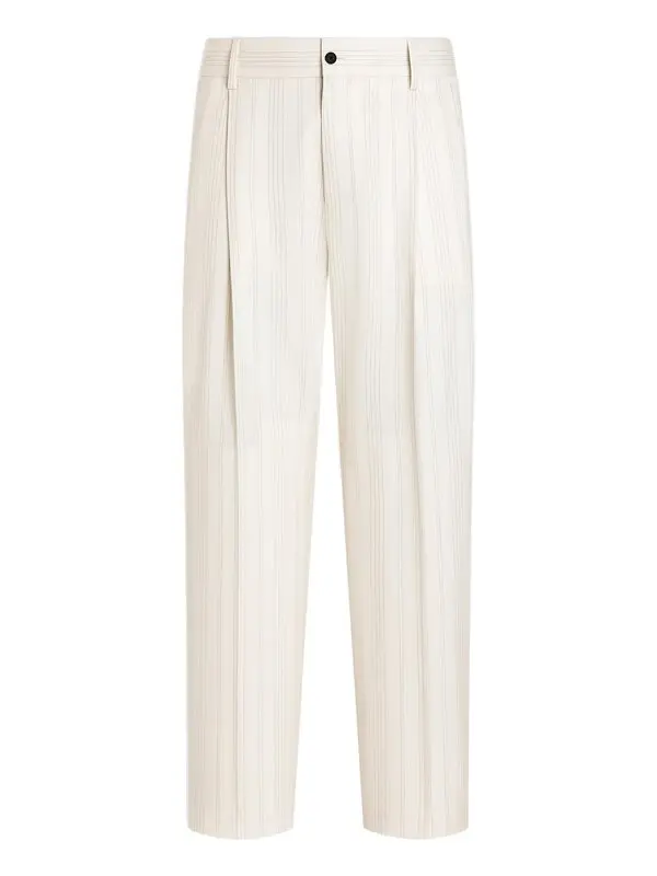 Dolce & Gabbana Pinstripe Wool Trousers - Multicolor