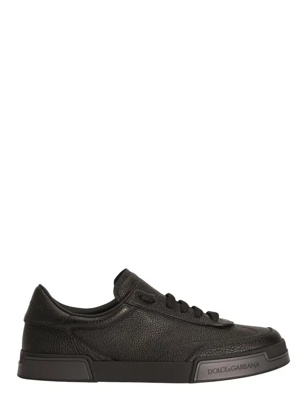 Dolce & Gabbana Calfskin Portofino Yacht Sneakers Lace-ups - Black