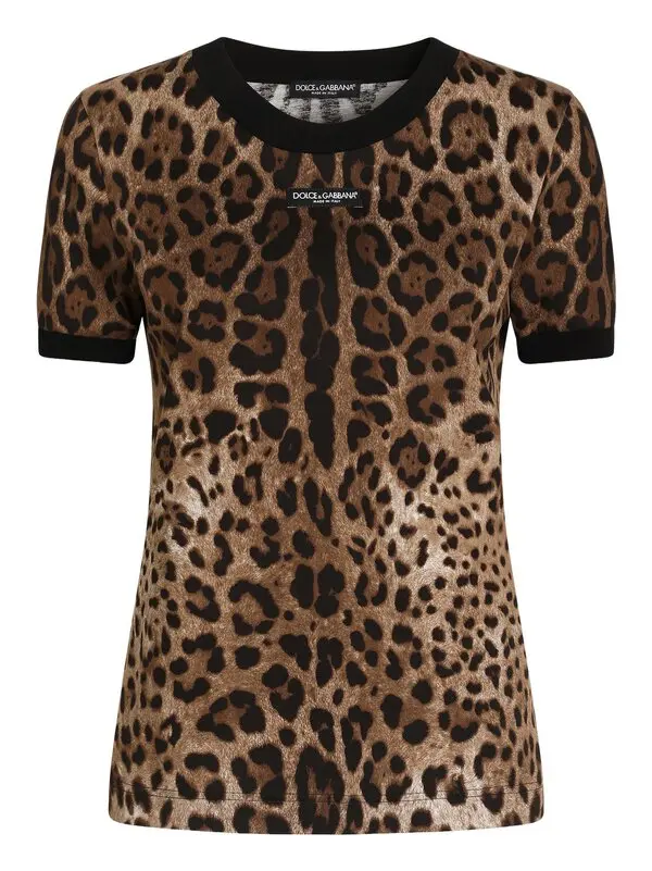 Dolce & Gabbana Leo- Jersey T-shirt T-shirts And Sweatshirts Animal - Print