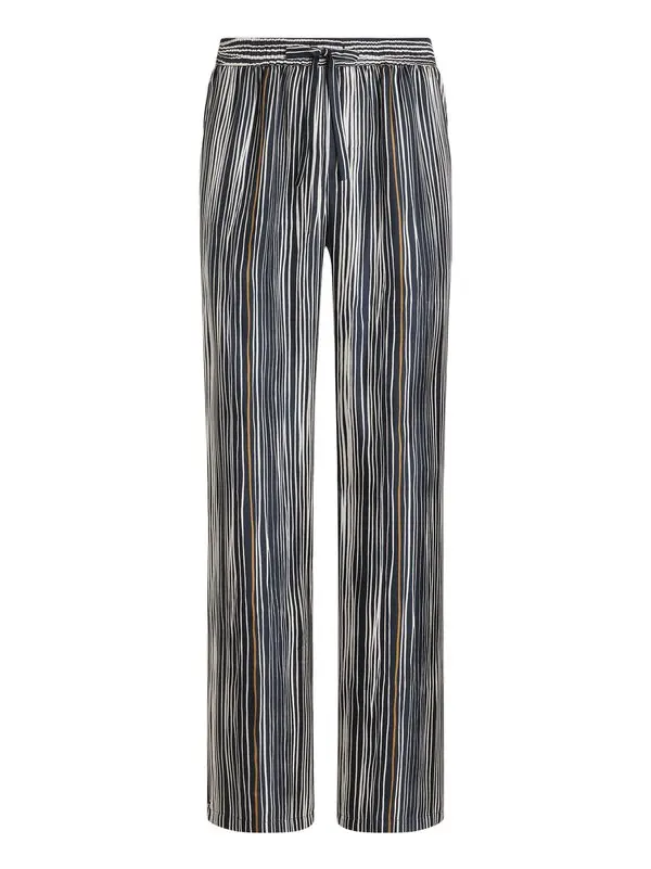 Dolce & Gabbana Stripe-print Silk Twill Trousers - Multicolor